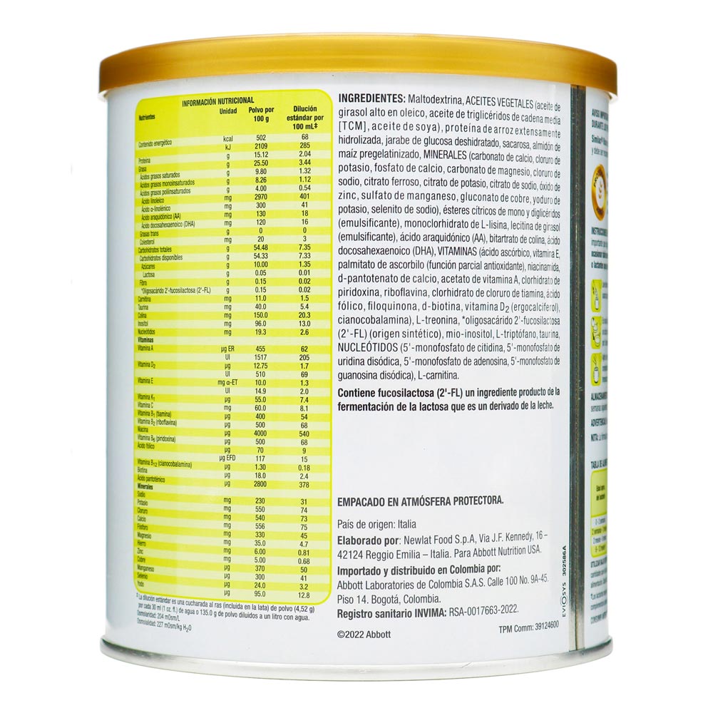 SIMILAC RICE 400 GR - Fórmula infantil para barrigas sensibles