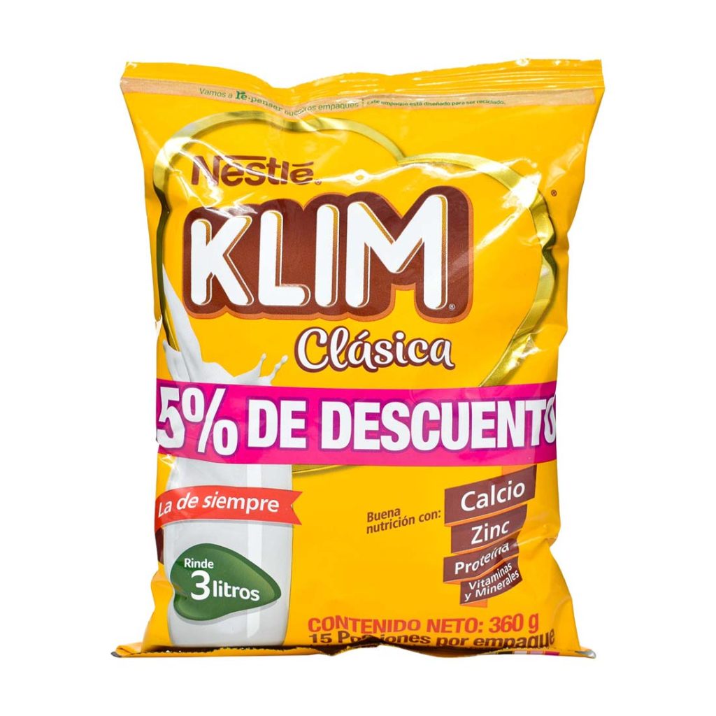 Leche KLIM Clásica 360 GR - Nutrición y sabor para toda la familia